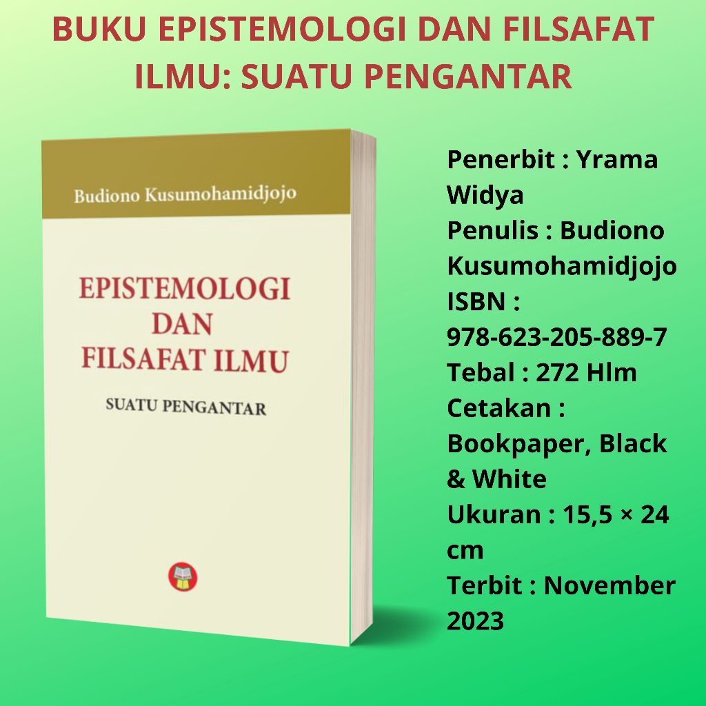 Jual BUKU EPISTEMOLOGI DAN FILSAFAT ILMU: SUATU PENGANTAR | Shopee Indonesia