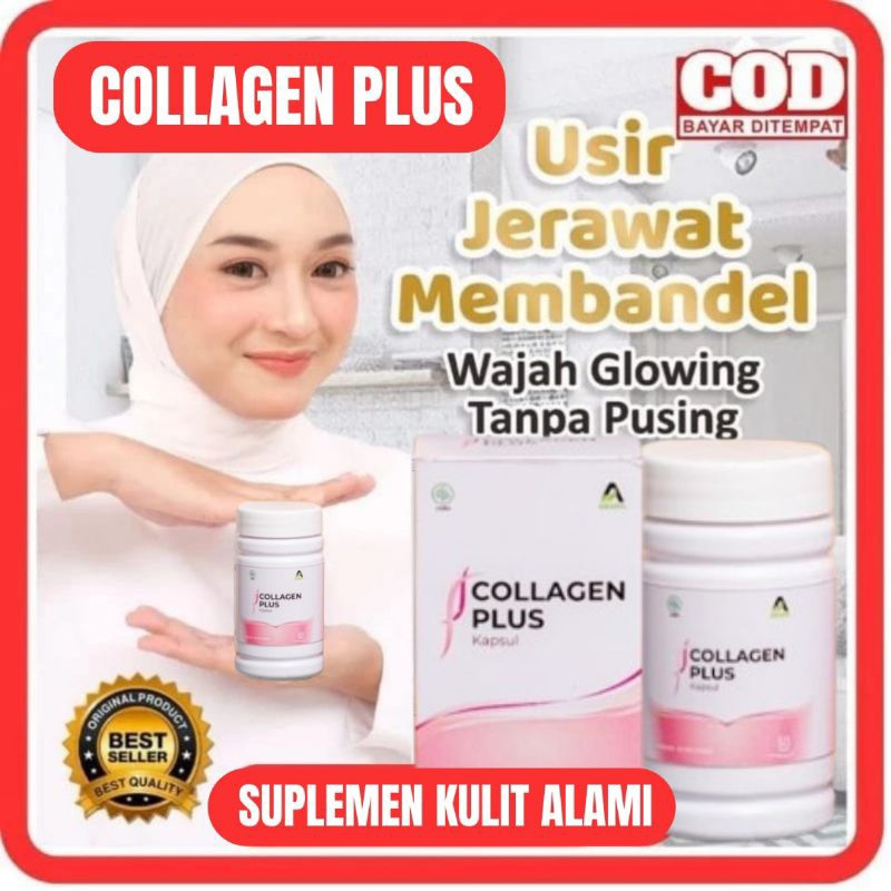 Jual [𝗔𝗚𝗘𝗡 𝗥𝗘𝗦𝗠𝗜] 𝗖𝗢𝗟𝗟𝗔𝗚𝗘𝗡 𝗣𝗟𝗨𝗦 - COLLAGEN KAPSUL ISI 50 COLLAGIE ...