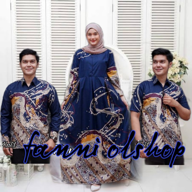 Jual ABSTRAK NAVI | BAJU BATIK COUPLE KELUARGA AYAH IBU DAN ANAK LAKI ...