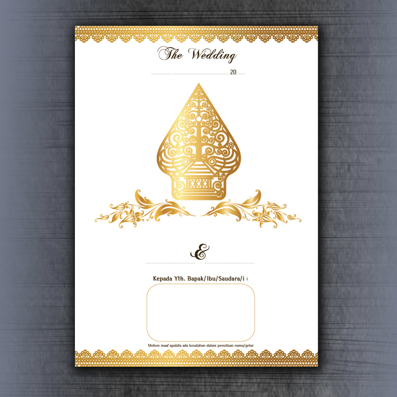 Jual Kartu Undangan Pernikahan Tulis Tangan Sendiri Manual Tema Wayang ...