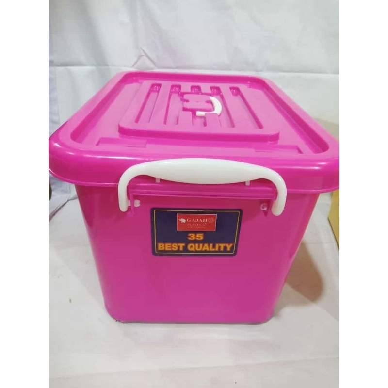 Jual Box container merk gajah ukuran 35 liter warna 45 x 31 x 28 cm ...