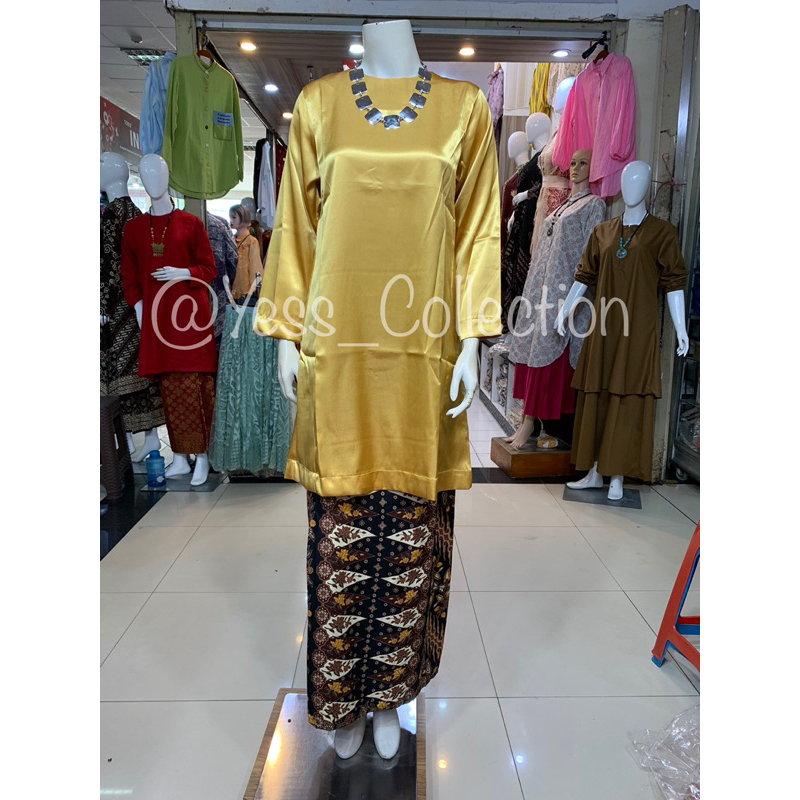Jual BAJU BASIBA SILK SUTRA - BAJU KURUNG MELAYU - TUNIK / ATASAN ...