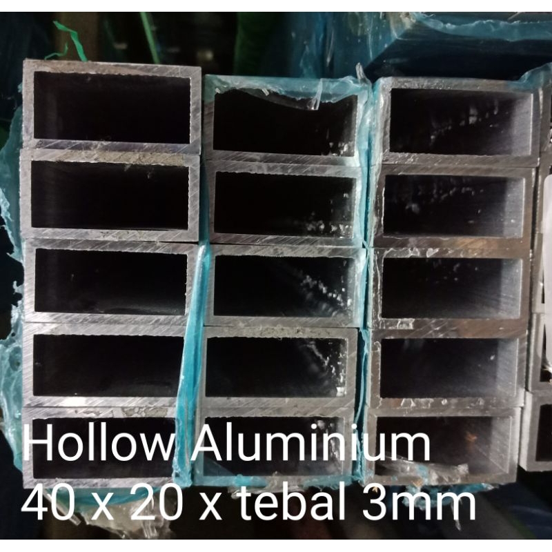 Jual Hollow Aluminium 40 x 20 x tebal 3mm x 1500 (6063) | Shopee Indonesia