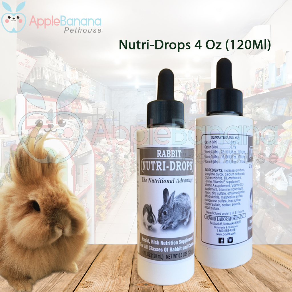 Jual Vitamin/supplement kelinci Nutri drop rabbit Nutridrop 4 oz / 120 ml | Shopee Indonesia