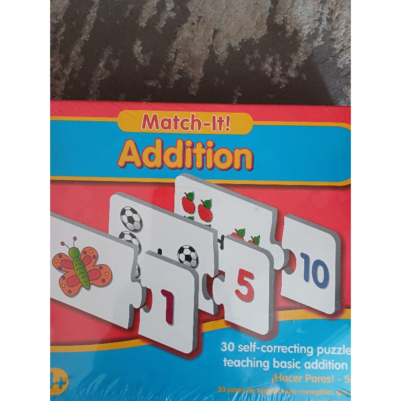 Jual Match-It! Addition.30 pairs self-correcting puzzle sets. | Shopee ...