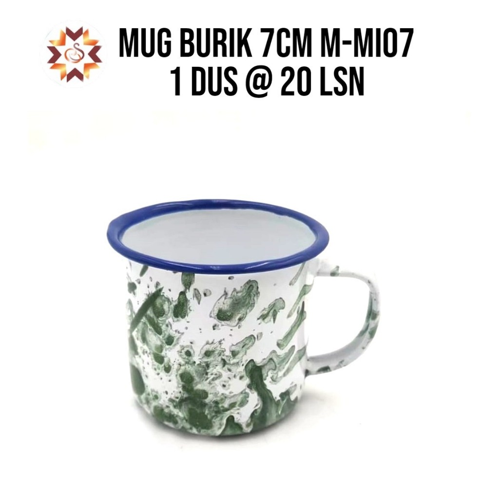 Jual Mug Enamel Blirik 7CM/ Cangkir Jadul Klasik Gelas Burik/ Gelas ...