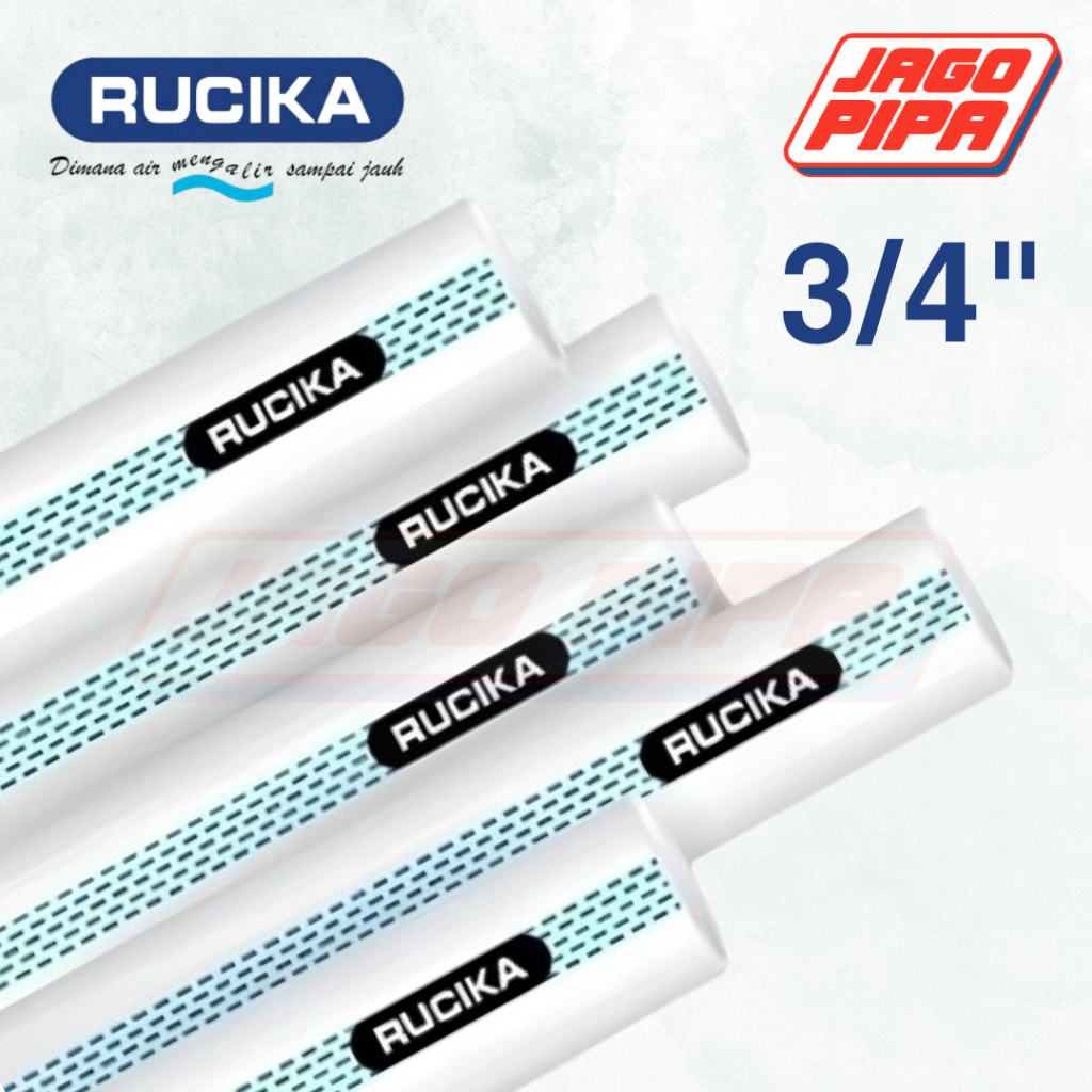 Jual Rucika Pipa AW 3/4 Inch PVC Air Bersih MOF Putih 4 Meter 3/4 ...