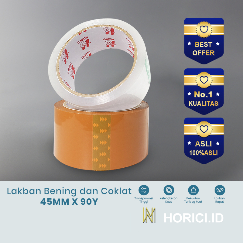 Jual MEREK HORICI ASLI MURAH SUPER CLEAR 45mmx90Y LAKBAN BENING DAN ...