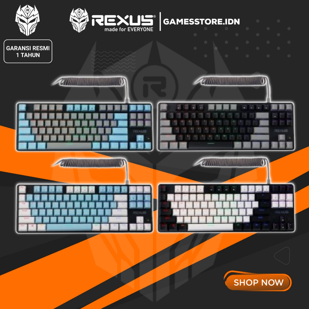 Jual Kybord gaming kyboard gaming Rexus Keyboard Gaming Mechanical ...