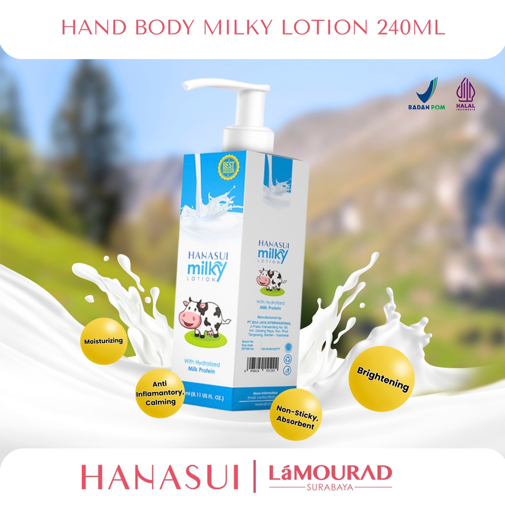 Jual Hanasui Hand Body Lotion Milky 240ml | Shopee Indonesia