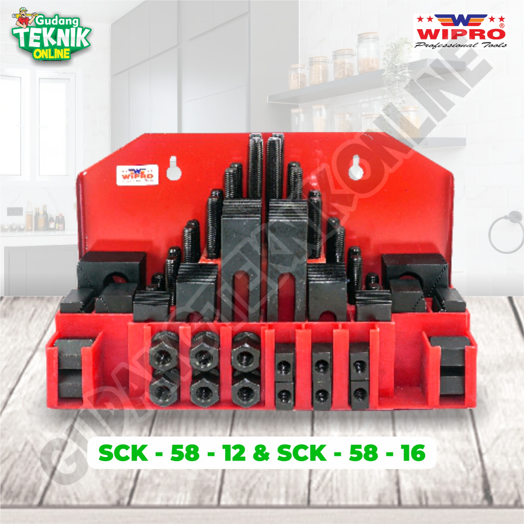 Jual Steel Clamping Kit 58pcs M12 M16 M20 WIPRO / Alat Penjepit Mesin ...