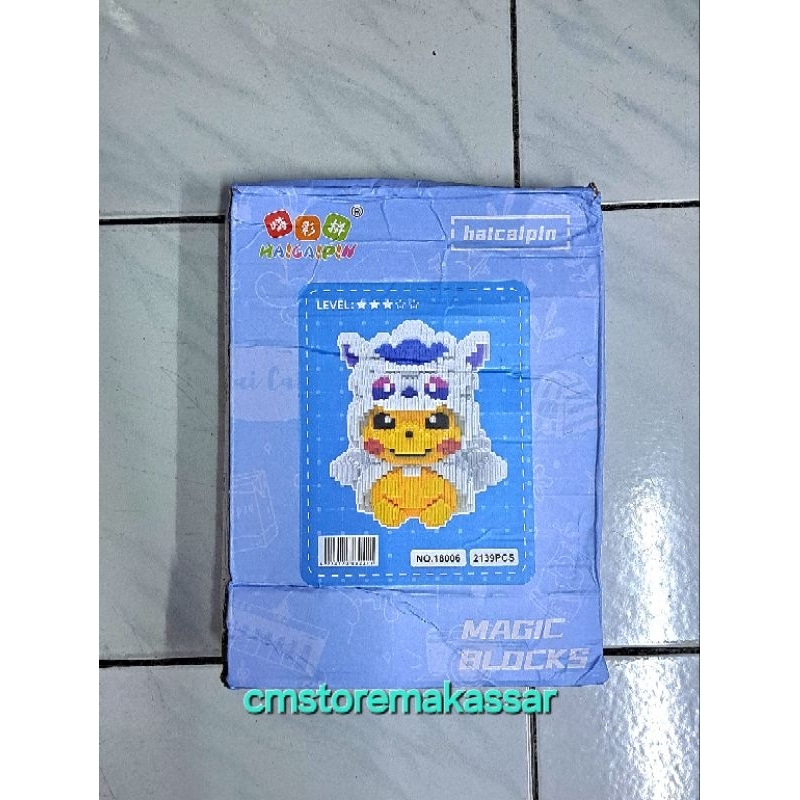 Jual Mainan Balok Susun Anak Lego Ukuran Besar Snow White Ice Pikachu ...