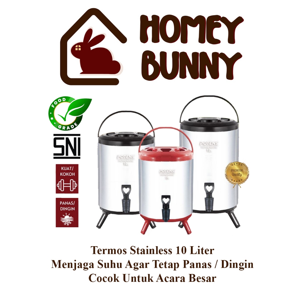 Jual Potens Termos Stainless Serbaguna Air / Teh / Kopi / Sirup 10 ...