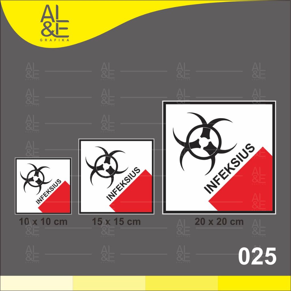 Jual 025 STIKER INFEKSIUS - SIMBOL LIMBAH B3, STIKER PREMIUM TAHAN AIR ...