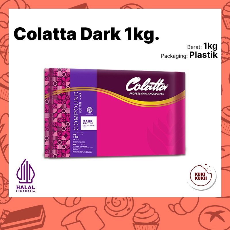 Jual Coklat Colatta Dark Compound 1kg | Cokelat Batang Colatta 1 kg ...