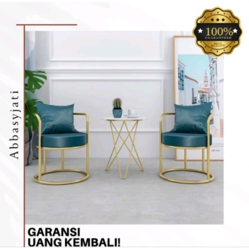 Jual SAVA - SET KURSI TAMU MEWAH MINIMALIS MODERN BESI GOLD | Shopee Indonesia