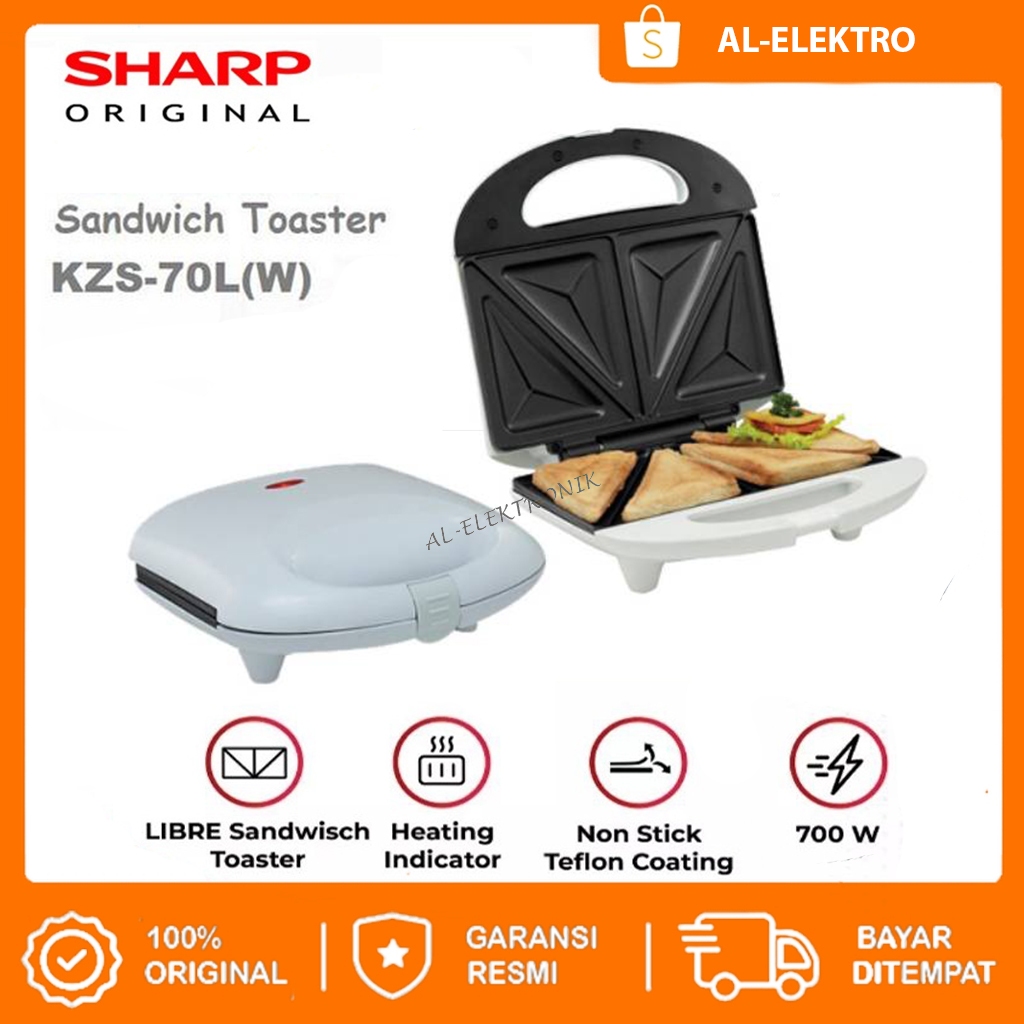 Jual SHARP KZS 70 LW Sandwich Toaster KZS - 70 LP (W) | Shopee Indonesia