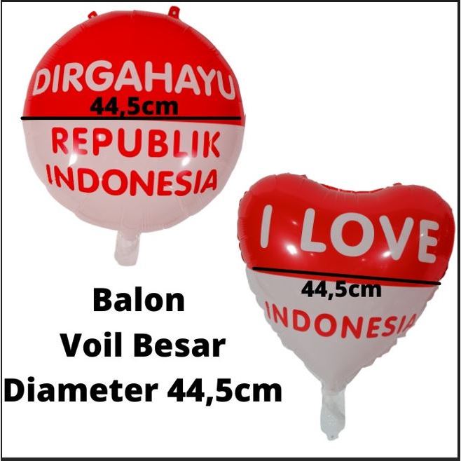 Jual BALON 17 AGUSTUSAN / KEMERDEKAAN BENDERA MERAH PUTIH / BANDO ...
