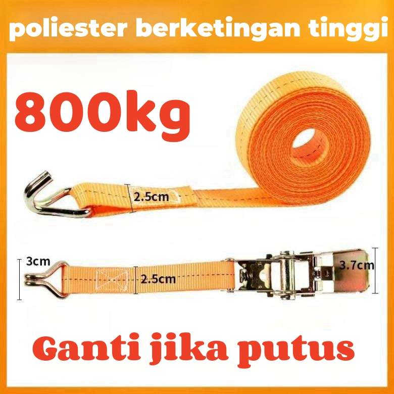 Jual Rachet tie down 6-10 Meter 800KG/Tali pengikat barang di motor ...