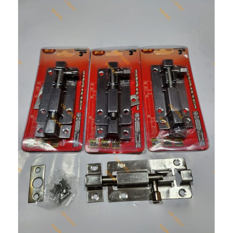 Jual Grendel Stainless 2" 3" 4" 6" inch ATS / Grendel Pintu Jendela ...