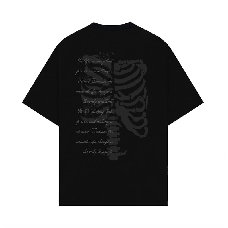 Jual RUCAS "Fallen Angel Wings" Skeleton Tee (Black) | Shopee Indonesia