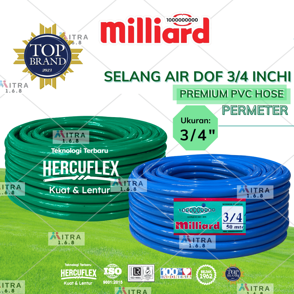 Jual SELANG AIR PVC UK 3/4 INCHI MILLIARD DOF (HARGA PER METER) | Shopee Indonesia
