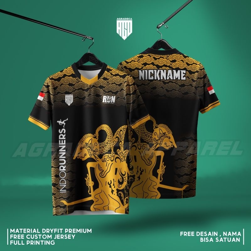 Jual Jersey custom full printing running wayang culture indonesia ...