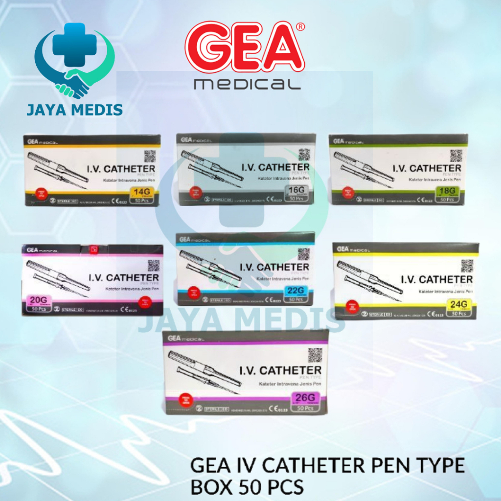 Jual GEA I.V Catheter GEA Abocath 24g 26g Box isi 50 pcs | Shopee Indonesia