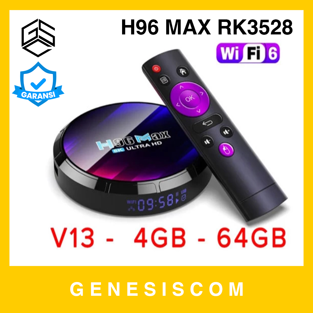 Jual Android TV Box H96 MAX - Android 13 4GB/64GB 4GB/32GB Smart TV 4K Wifi 6 Bluetooth Miracast ...