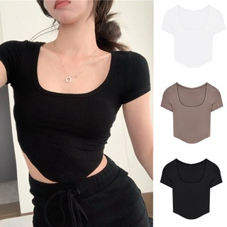 Jual Ery Crop Top Wanita Polos RIB (Ld 96 Pj 40) | Shopee Indonesia