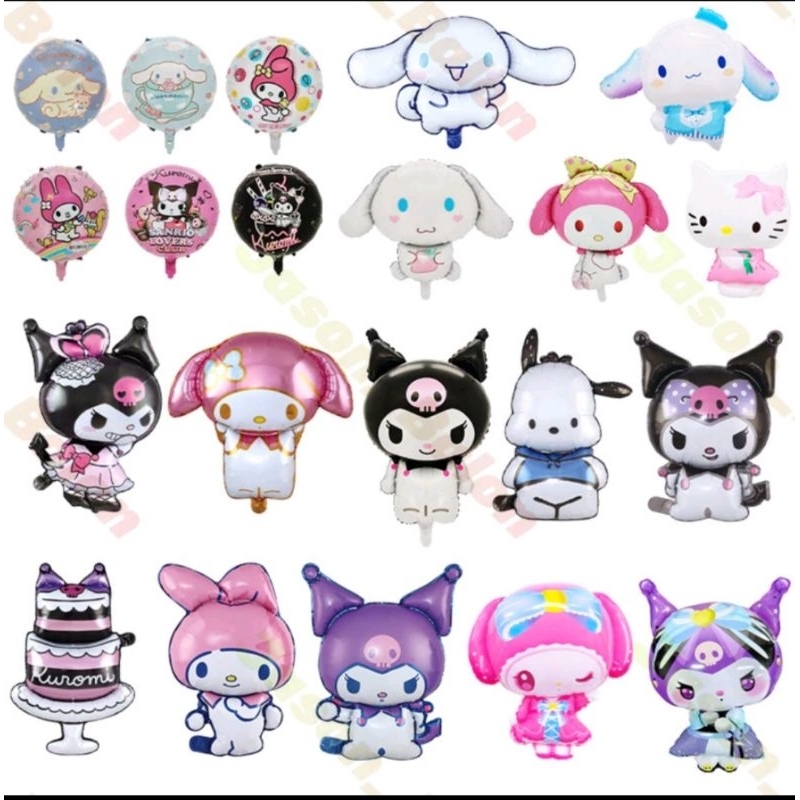 Jual BALON DEKOR ULANG TAHUN TEMA SANRIO KUROMI CINAMOROLL BALON ...