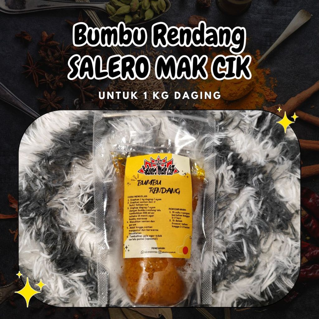 Jual SALEROMAKCIK Bumbu Rendang untuk 1 kg daging/ayam FROZEN FOOD ...