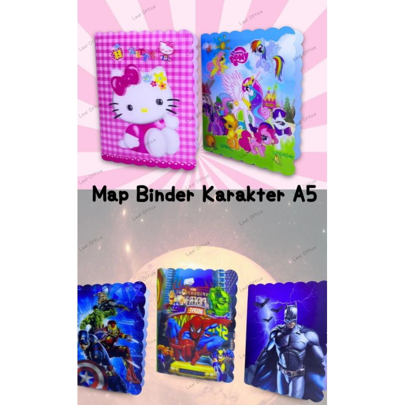 Jual Map Binder Karakter A5 Anak Cowok Cewek / Binder Gliter / Binder ...