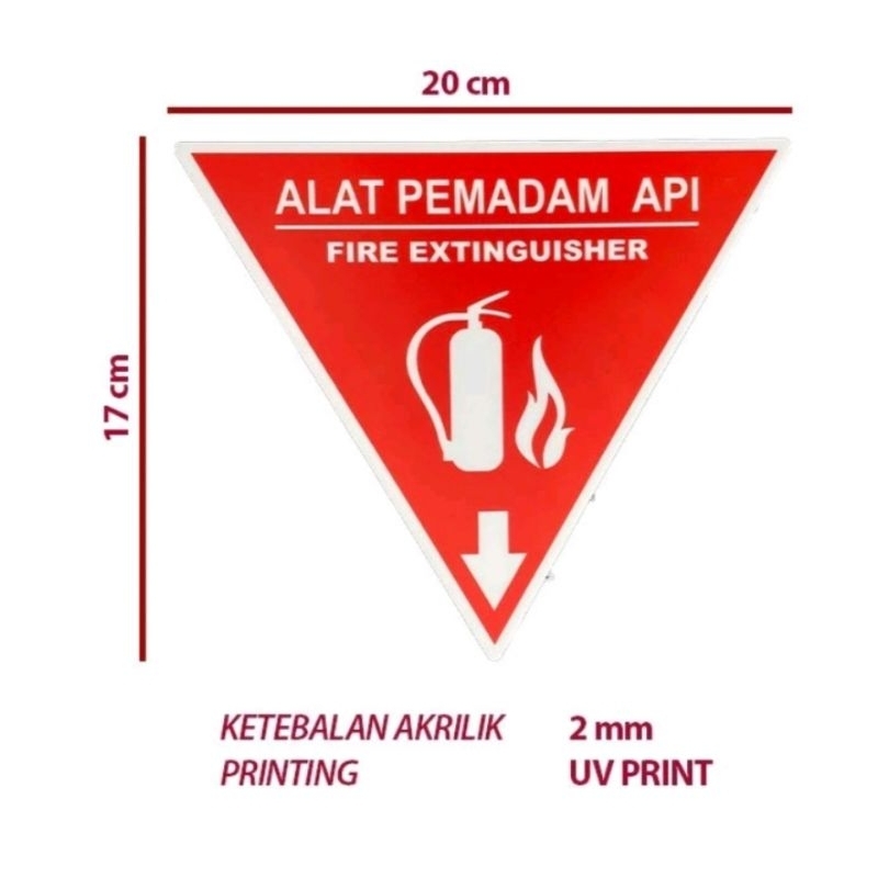 Jual Segitiga Pemadam Tanda Racun Api APAR akrilik acrylic Fire ...