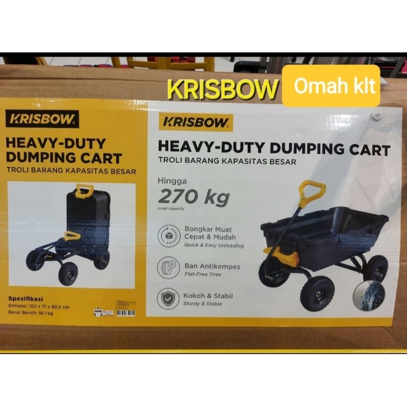 Jual krisbow dumping cart troli bak keranjang dorong trolly besar ...
