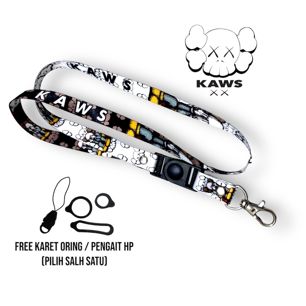 Jual KAWS BEST SELL Lanyard Tali Gantungan HP handphone Lanyard ID CARD ...