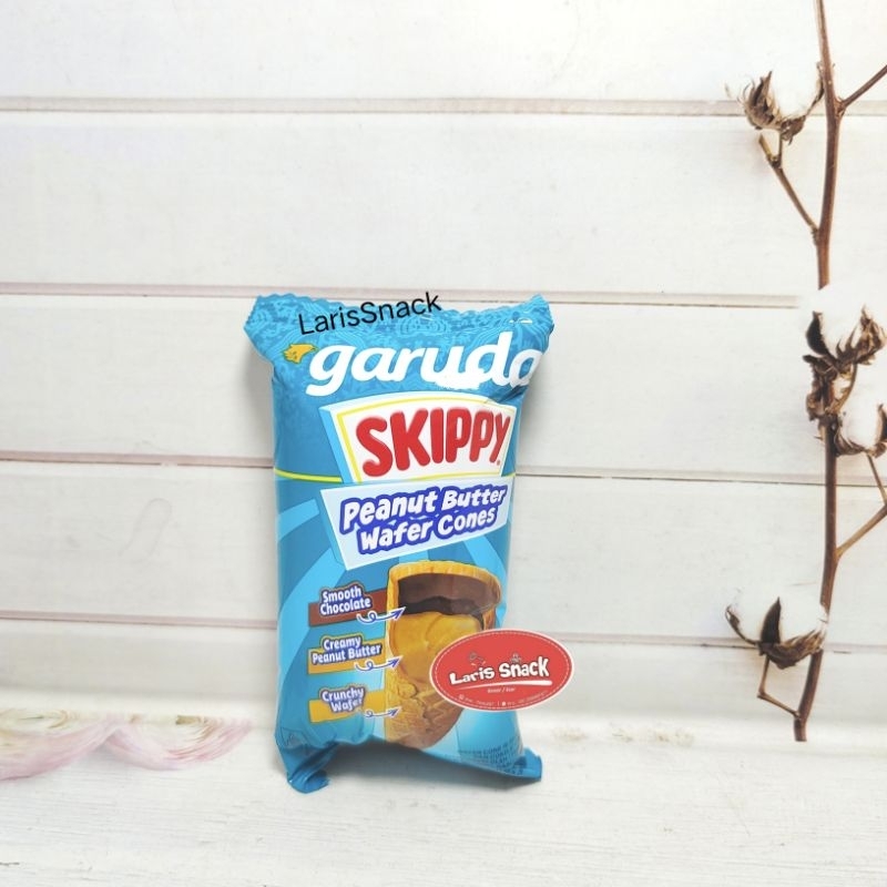 Jual Garuda Skippy Peanut Butter Wafer Cones Snacks (Isi 10 Bks ...