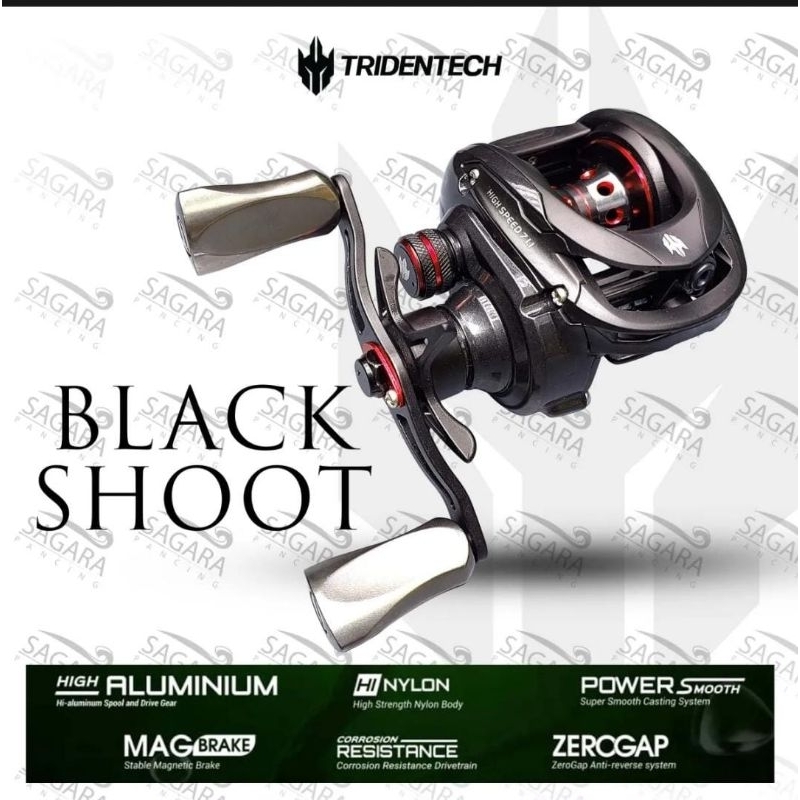 Jual Tridentech reel Bait casting Black shoot BC,reel pancing,reel BC ...