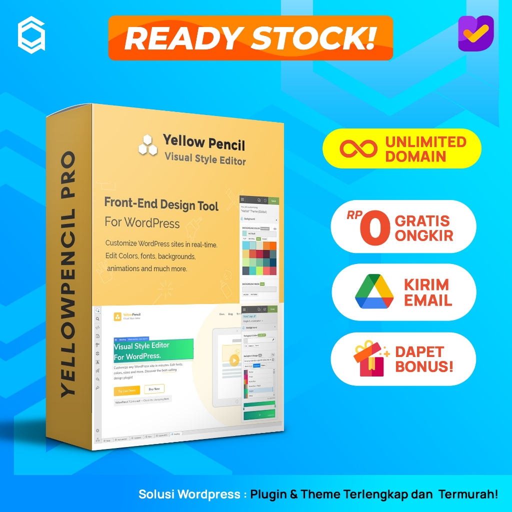 Jual YellowPencil Pro Visual CSS Style Editor For Wordpress | Shopee Indonesia