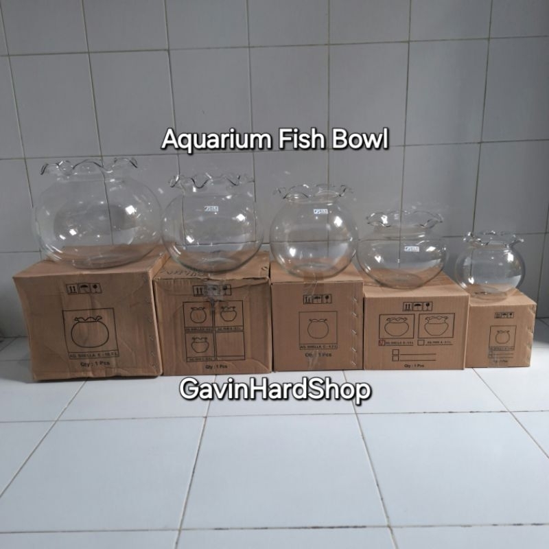 Jual Aquarium Toples Fish Bowl Tempat Undian Vas Bunga DLX Kaca ...