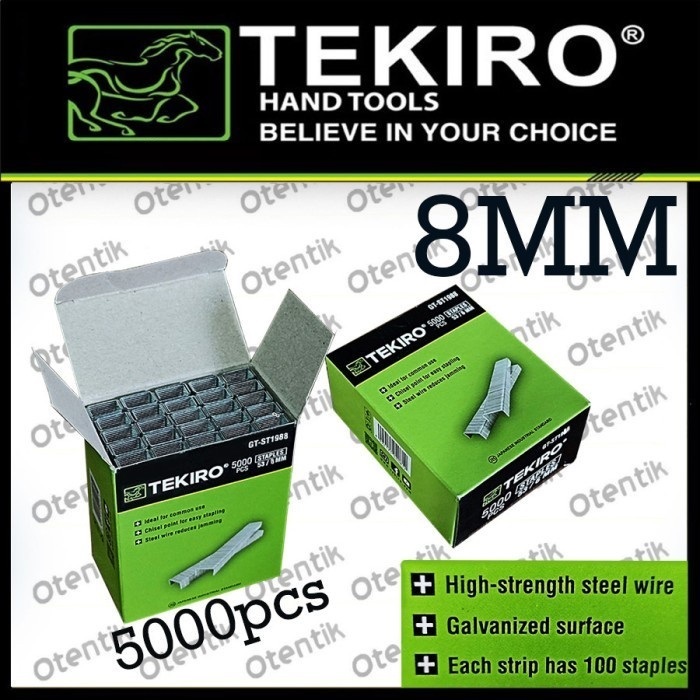 Jual TEKIRO Isian Stapler Tembak 8mm Isi 5000pcs - REFILL Isi Steples 8 ...