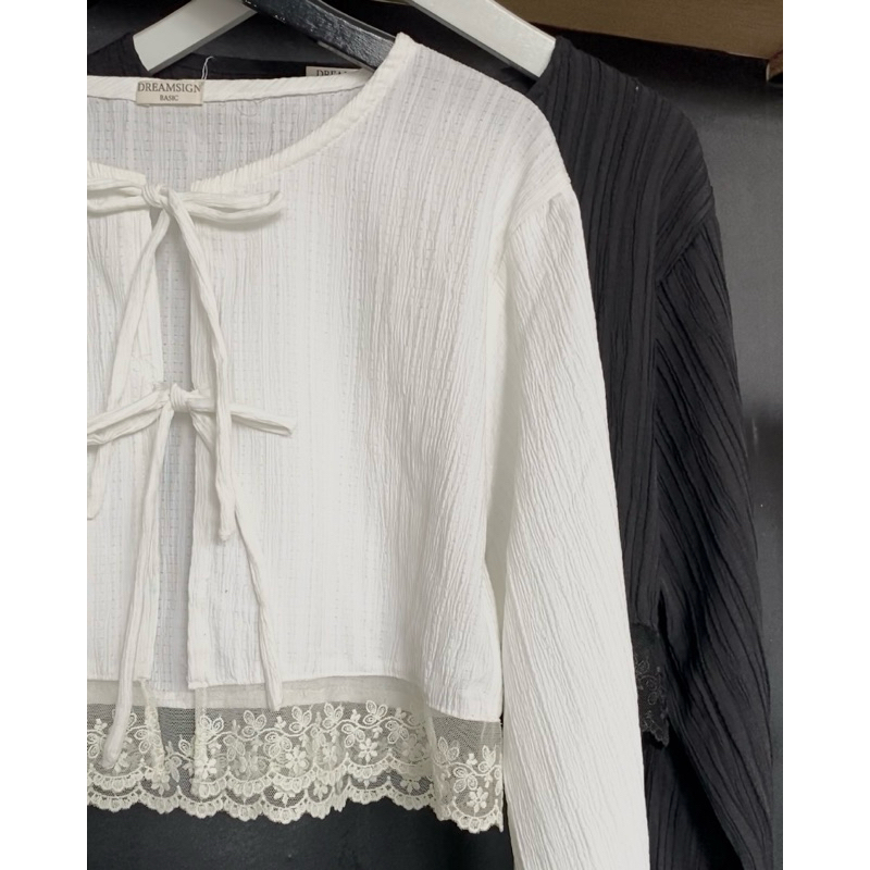 Jual DREAMSIGN / amara outer / atasan outer coquette ribbon / outer tali / outer pita / outer ...