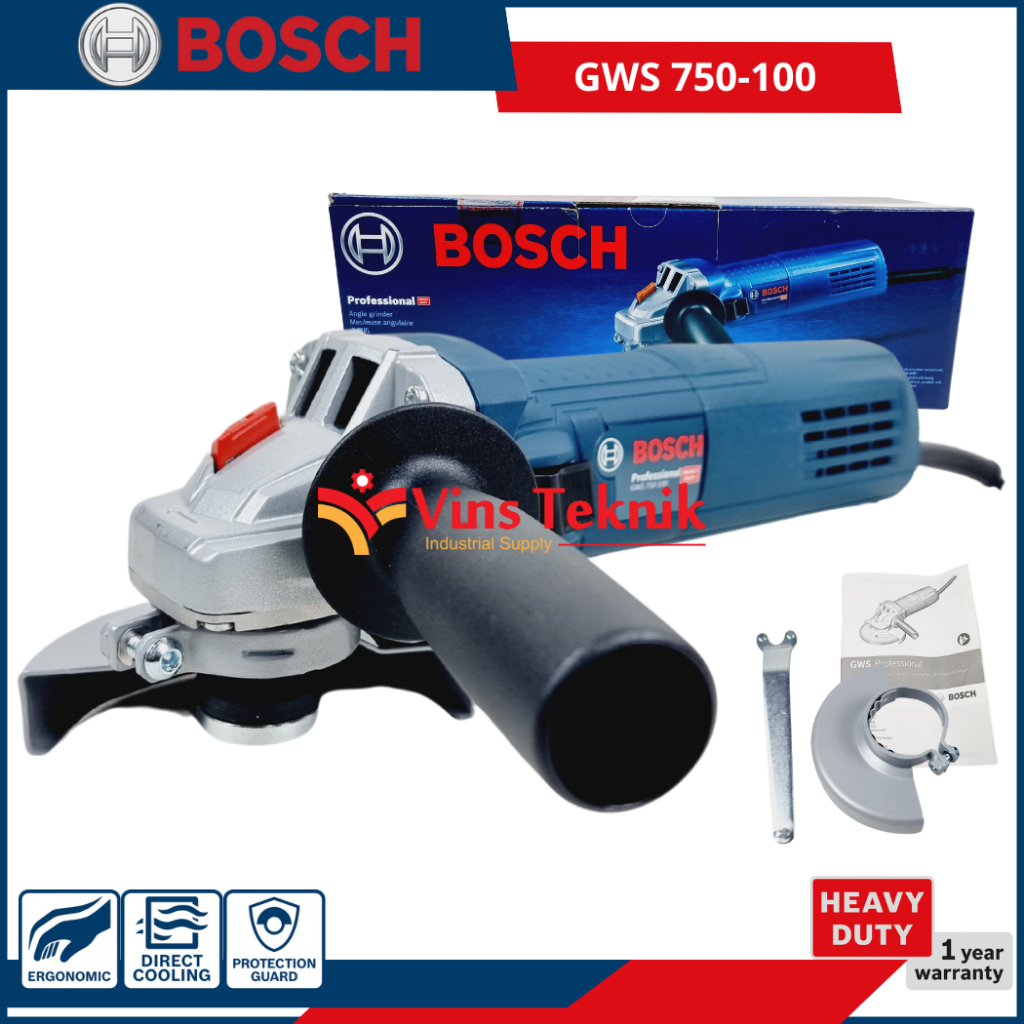 Jual Mesin Gerinda Tangan 4inch Angle Grinder GWS750-100 bosch GWS 750 ...