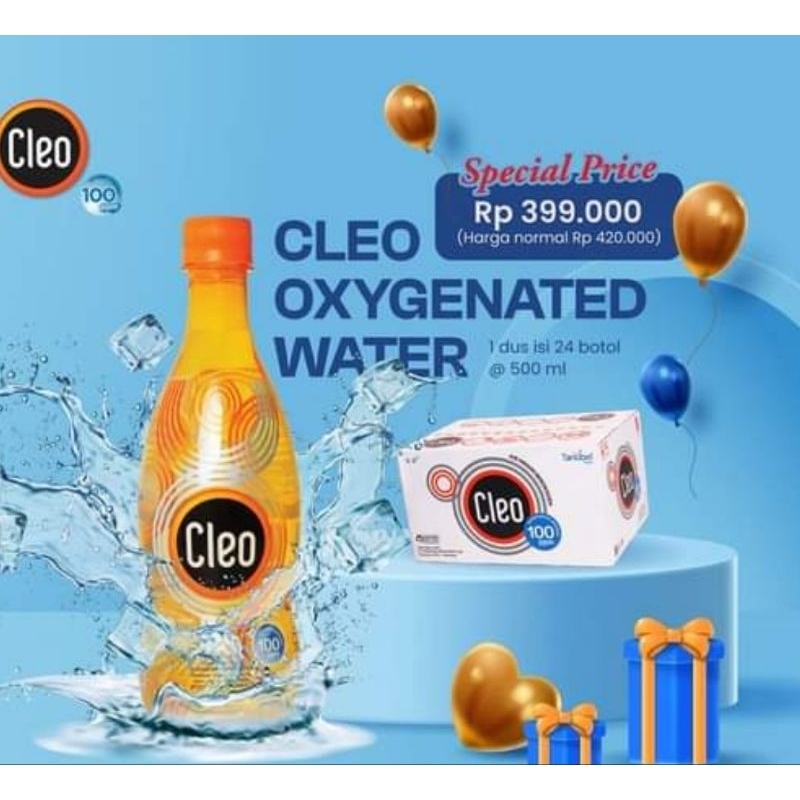 Jual CLEO OXYGEN 1DUS ISI 24BOTOL 500ML | Shopee Indonesia