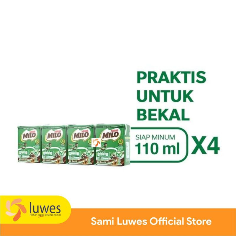 Jual Milo Activ-Go UHT Multipack 110ml X 4 | Shopee Indonesia