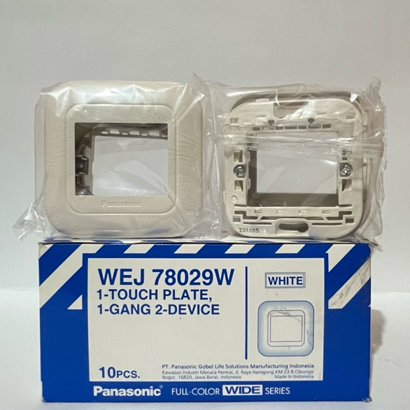Jual Panasonic Plate 1 Gang 2 Device WEJ 78029W / Cover Saklar Seri ...