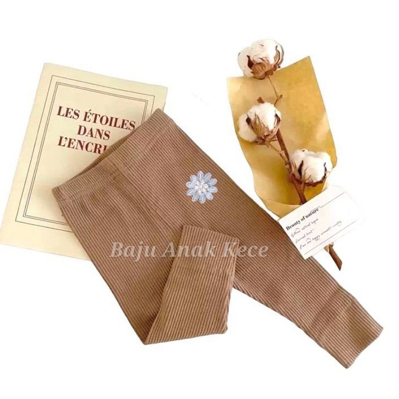 Jual Legging BUNGA DAISY Rib Premium Usia 0-5 Tahun Leging Anak ...