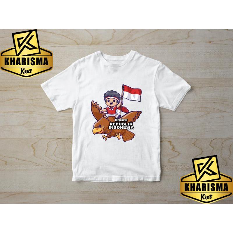 Jual Baju Kaos Distro Anak Kemerdekaan Dirgahayu 17 Agustus 1945 Indonesia HUT RI Ke 79 ( PUTIH ...
