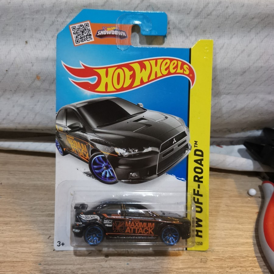 Jual Hot Wheels Mitsubishi Lancer Evolution X Hitam Maximum Attack Evo ...
