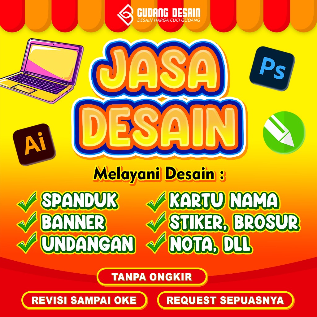 Jual JASA DESAIN SPANDUK, BANNER, UNDANGAN, KARTU NAMA, STIKER, BROSUR ...